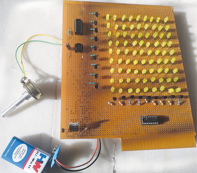 CD4017 Based LED Light 81 LED Chaser Light Full Project